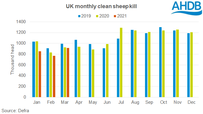 Lamb production rises on previous month but remains low | AHDB