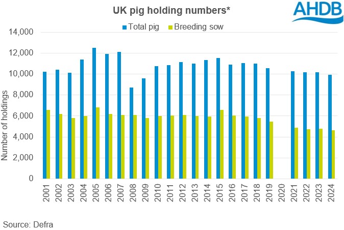 UK pig numbers and holdings | AHDB