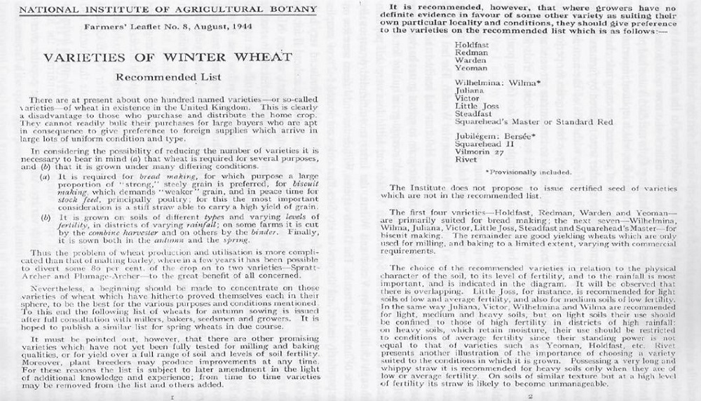A brief history of the Recommended Lists (RL) | AHDB