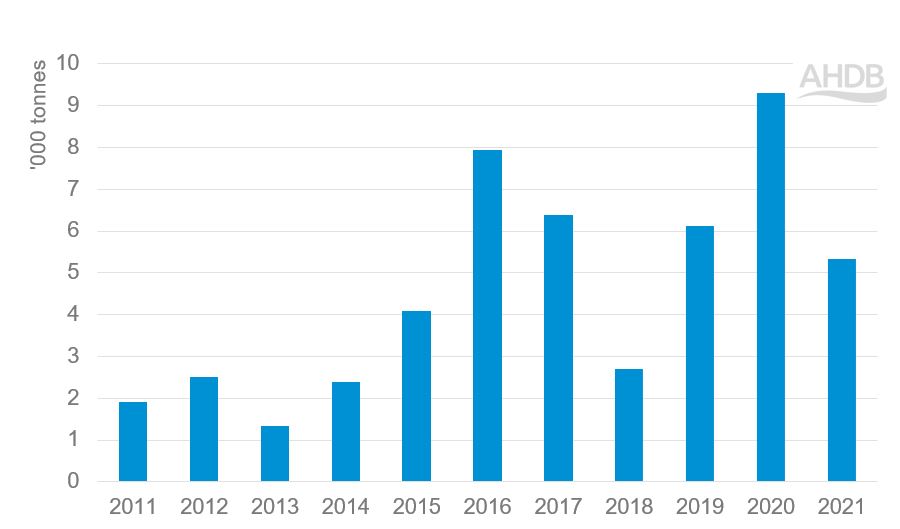 Where does the UK currently export to outside of the EU? | AHDB